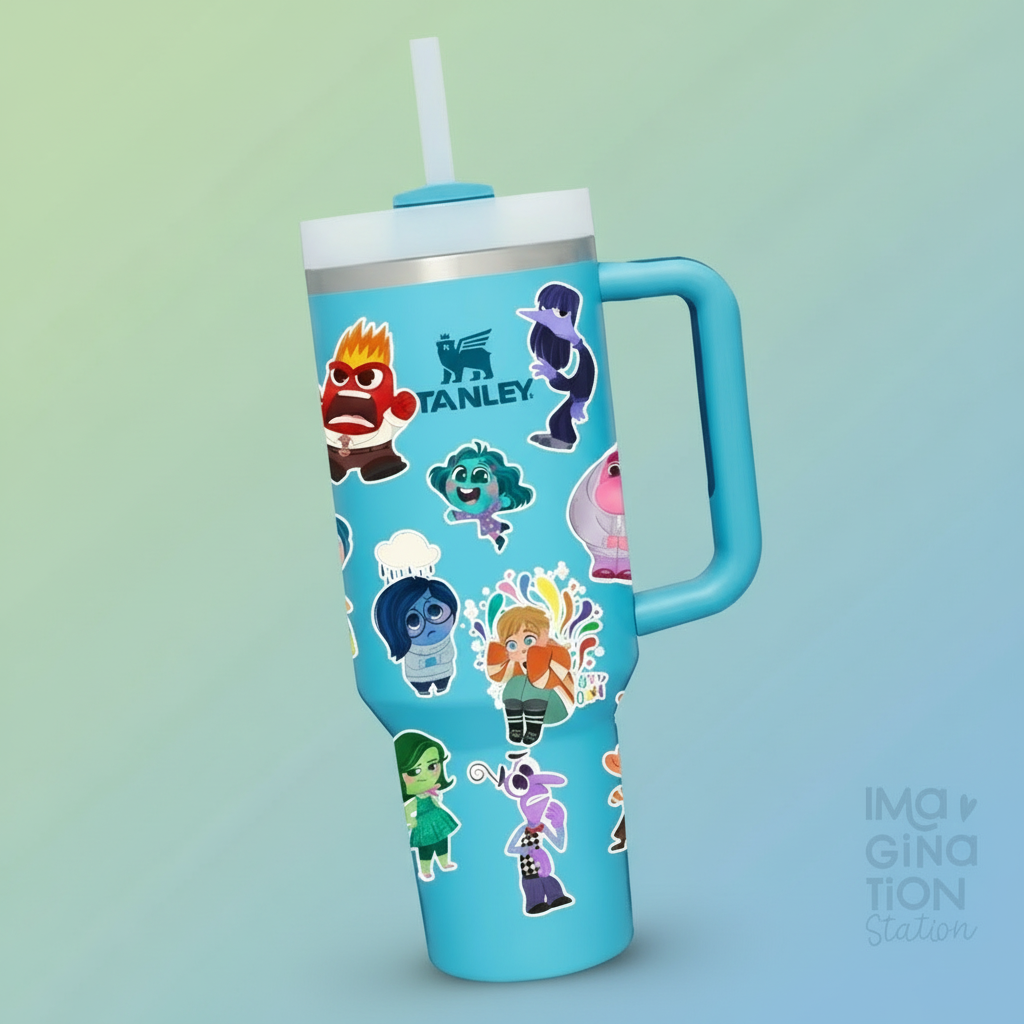 Inside Out 40oz Tumbler + Waterproof Vinyl Sticker Set – Imagination ...